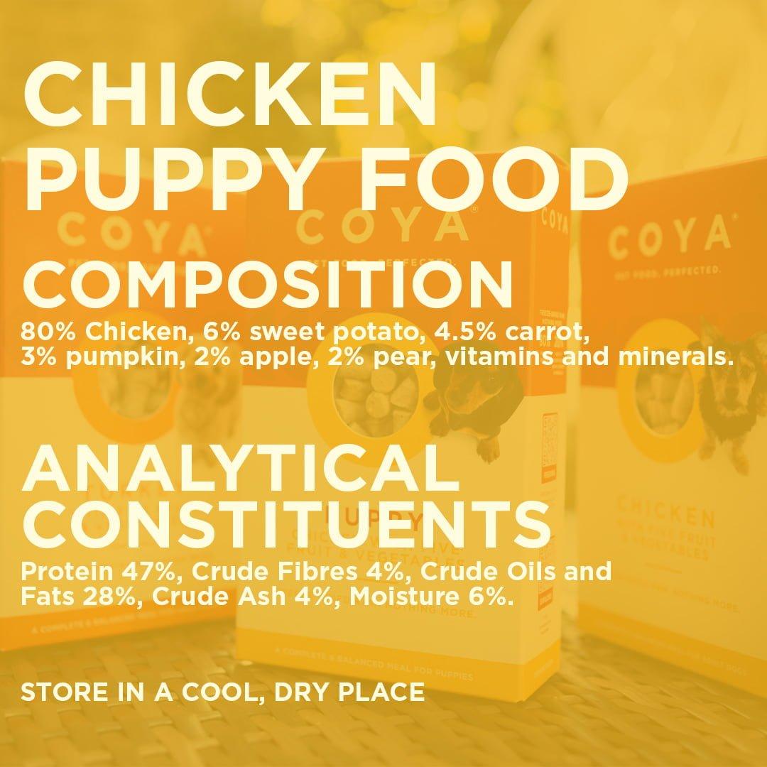 COYA Puppy Dog Food - Chicken - Freeze-dried raw food is delicious.